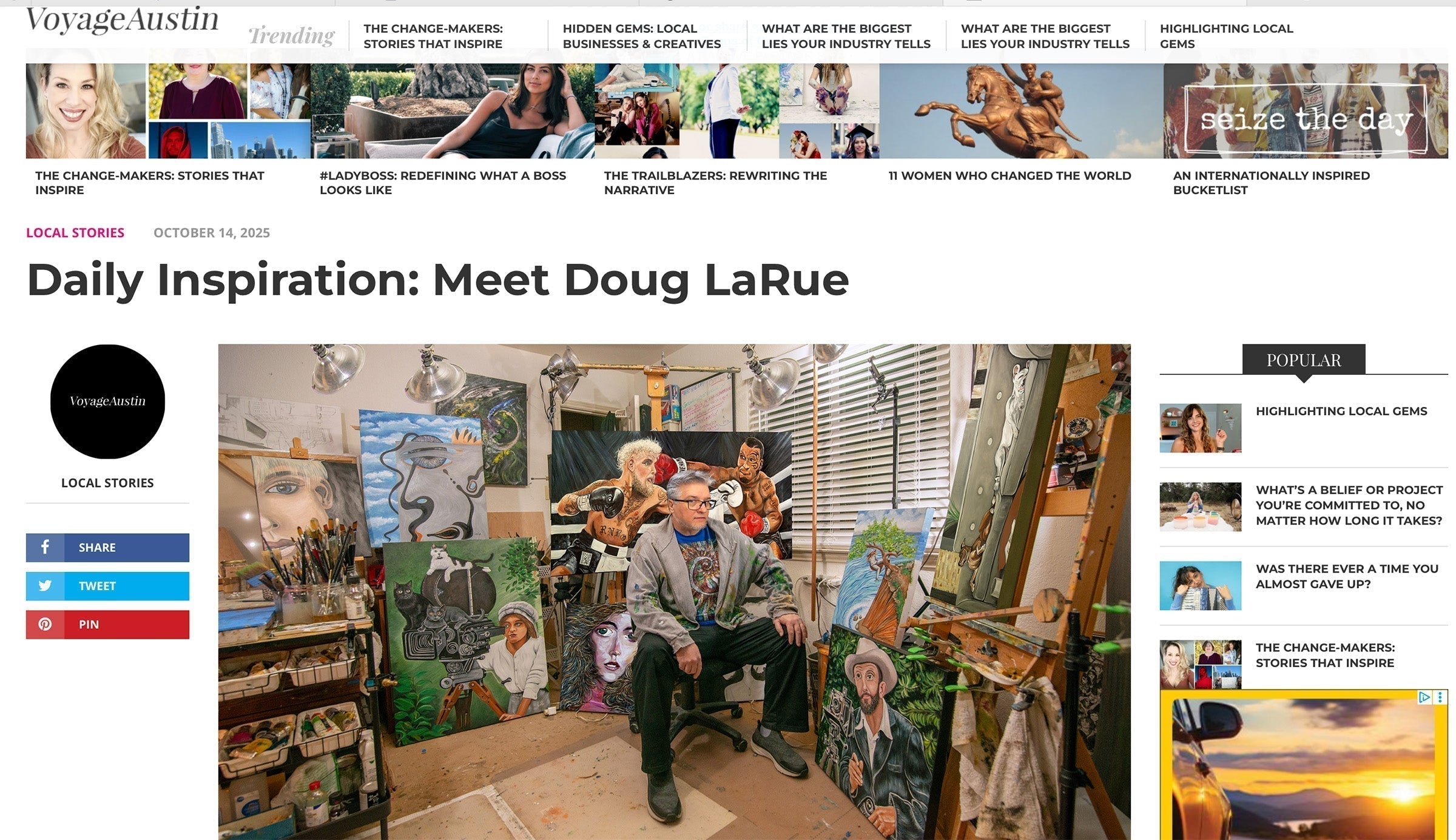 Voyage Austin • Daily Inspirations – LaRue Arts